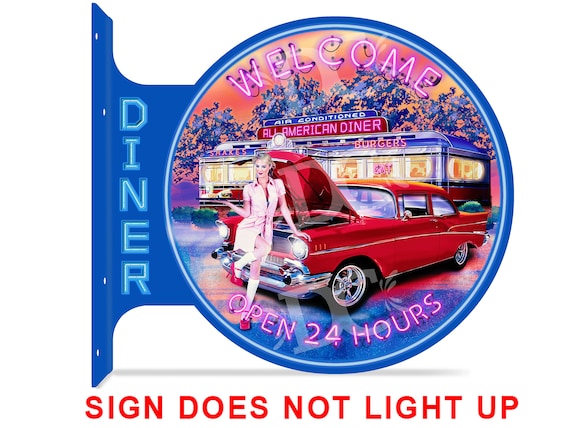 American Diner Signs Diner Decor Diner Decorations Vintage | Etsy