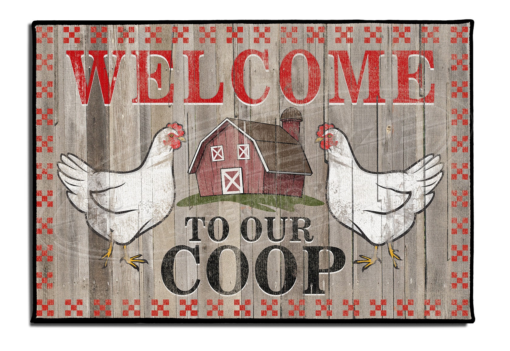 Chicken Home Decor Chicken Welcome Rug Welcome To Our Coop Chicken ...