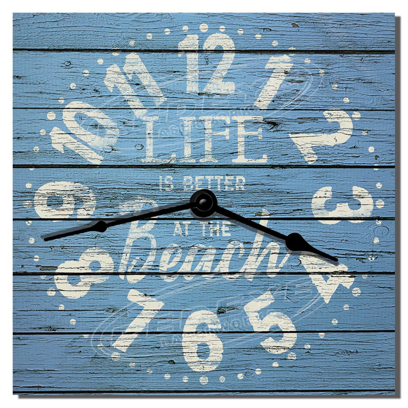 Beach Life Wall Clock Beach Themed Clock Cottage Décor | Etsy