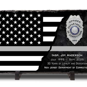 Personalized Corrections Officer Retirement Stone Plaque - Etsy