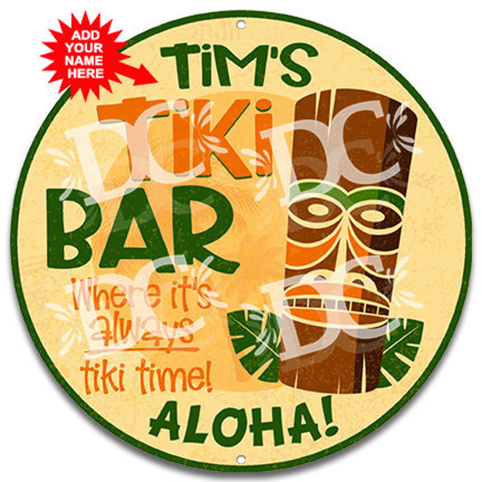 Tiki Bar Aloha Paradise Custom Bar Signs Beach Bar Signs - Etsy