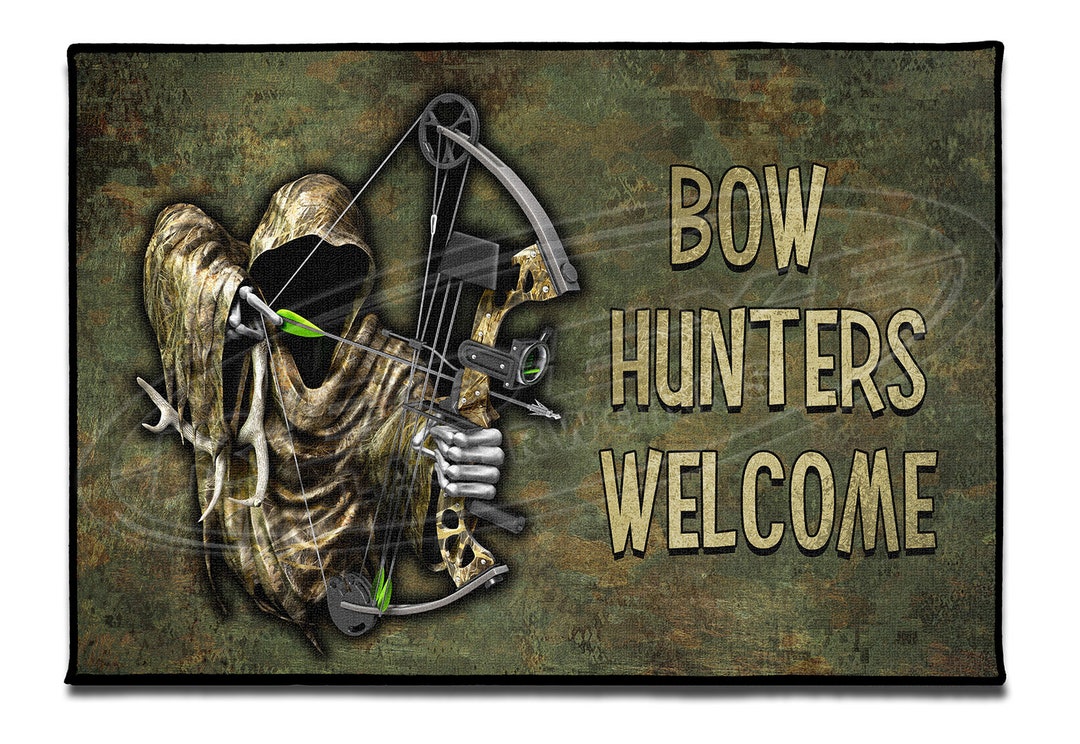 Bow Hunter Welcome Doormat, Deer Hunting Camp Decor - Etsy