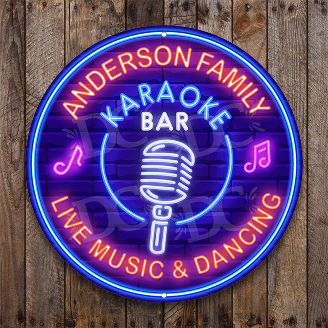 Karaoke Custom Sign Family Karaoke Garage Sign Customized | Etsy