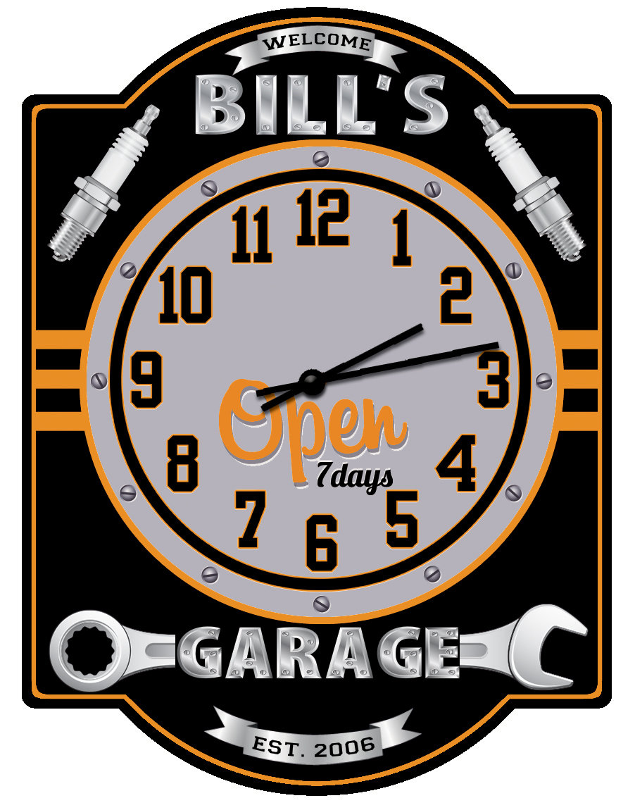 Personalized Garage Wrench Wall Clock Vintage Style Garage - Etsy