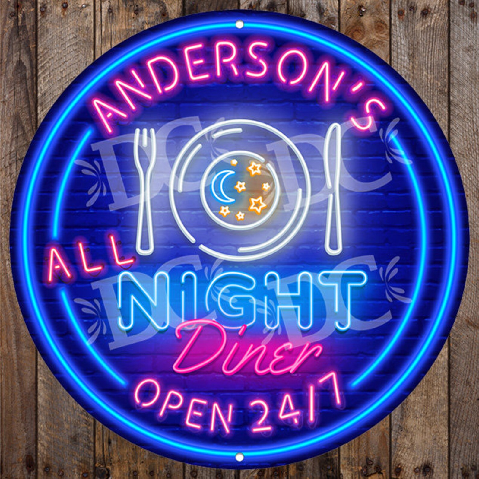 Retro Diner Signs Vintage Neon Theme Diner Signs Restaurant - Etsy