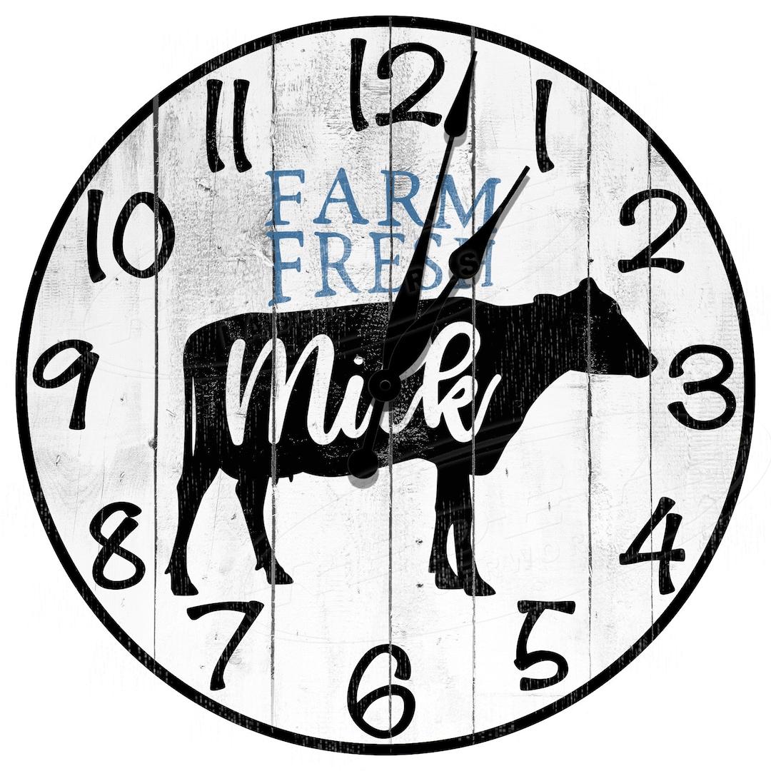 Dairy Farm Custom Clock, Cow Clocks, Farm Clocks, Rustic Clocks, Cattle ...