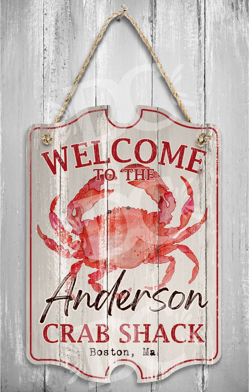 Crab Shack Themed Welcome House Sign, Seafood Themed Welcome Decor ...