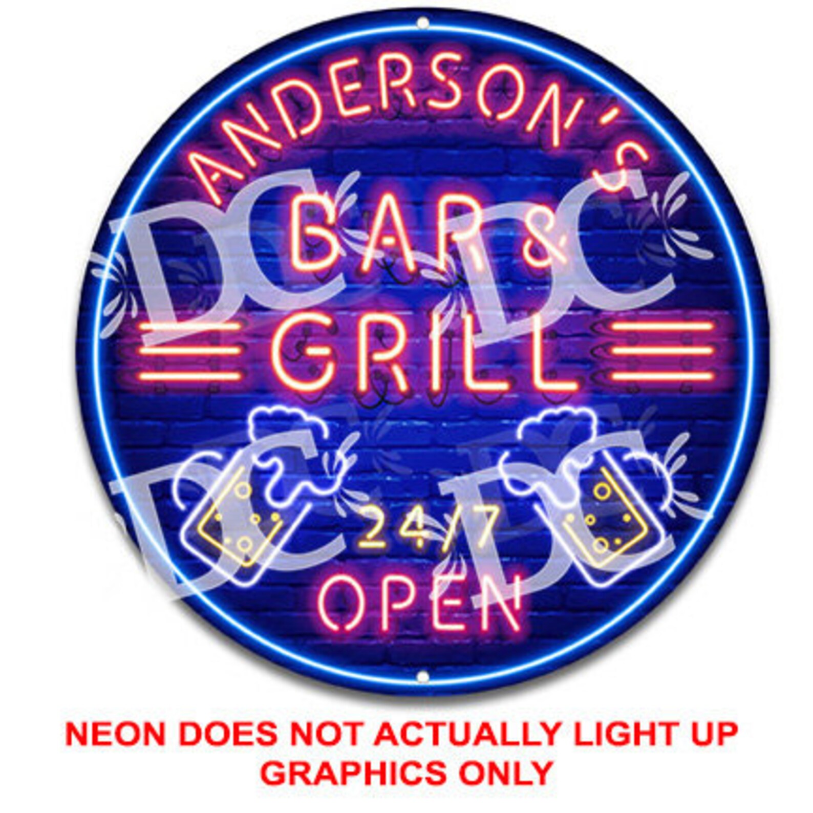 Cigar Bar Neon Themed Custom Sign, Whiskey Bar Neon Themed Sign ...