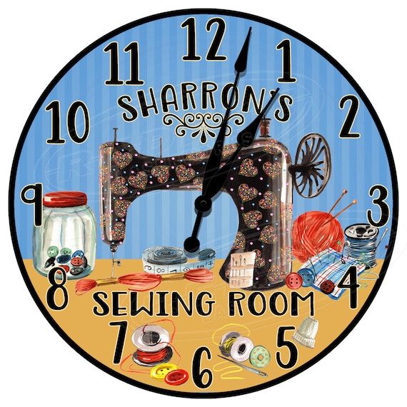 Sewing Room Clocks Sewing Room Decor Hobby Room Clocks - Etsy
