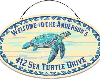 Custom Sea Turtle Metal Sign - Etsy