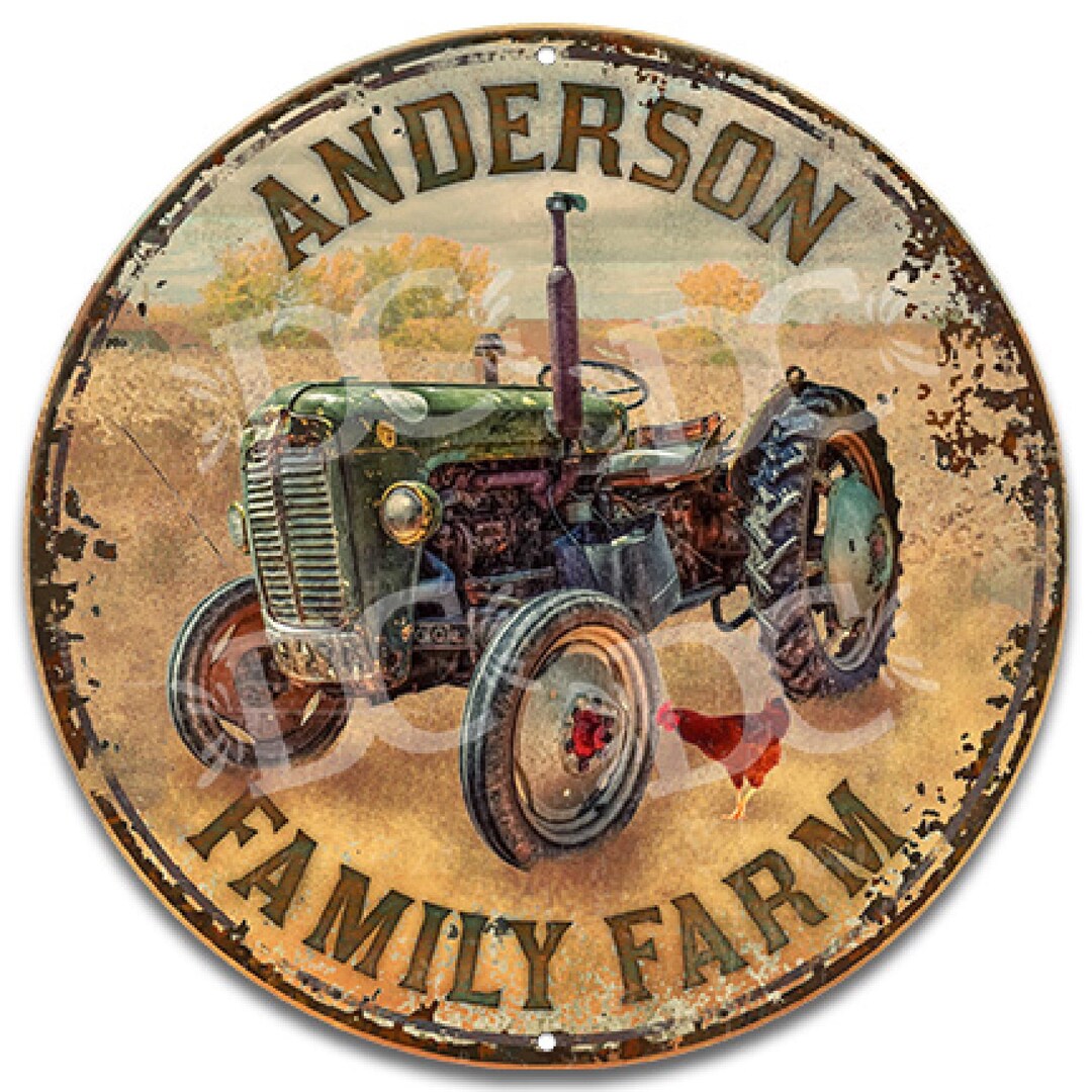 Family Farm Custom Signs, Tractor Rustic Sign, Farming Family Welcome ...