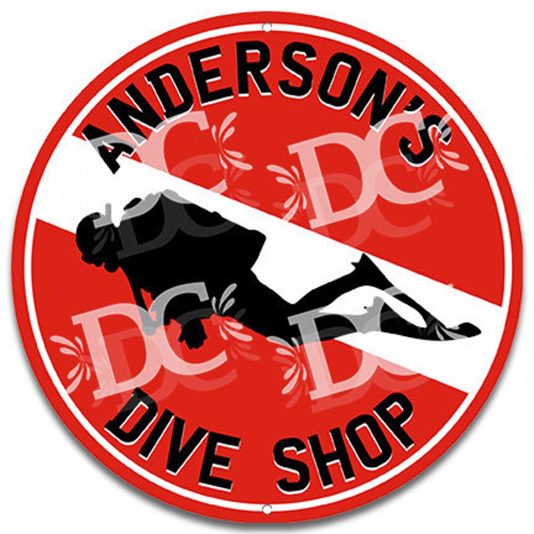 Dive Shop Customized Sign, Scuba Diver Custom Signs, Deep Sea Diving ...