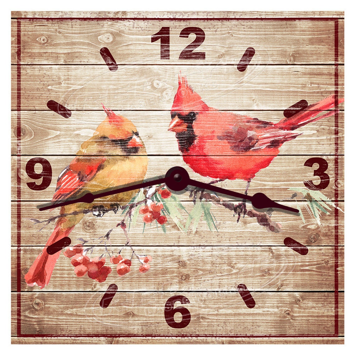 Cardinal Bird Signs Bird Clocks Bird Décor Wildlife Signs - Etsy