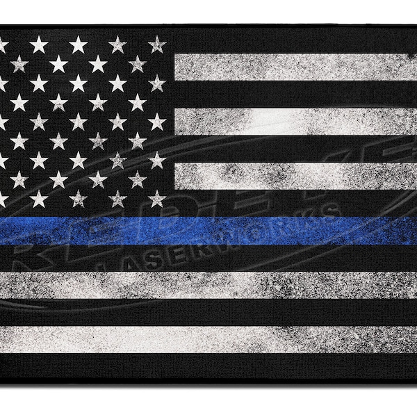 Outdoor Thin Blue Line Front Door Mat - Etsy