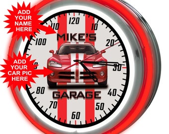 Hot Rod Neon Clock - Etsy