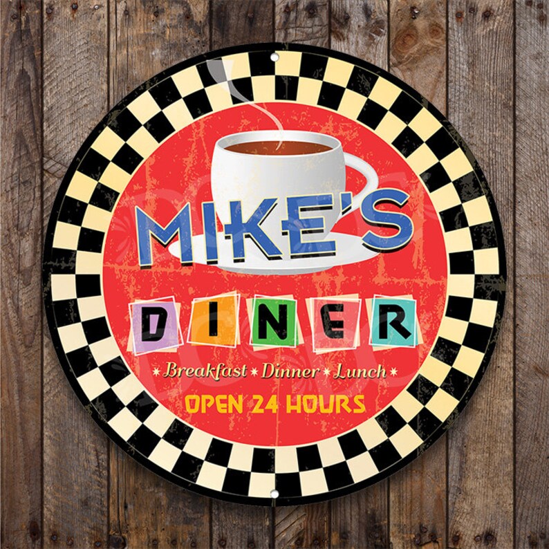 Diner Signs Customized Retro Drive In Diner Decor Diner Sign | Etsy