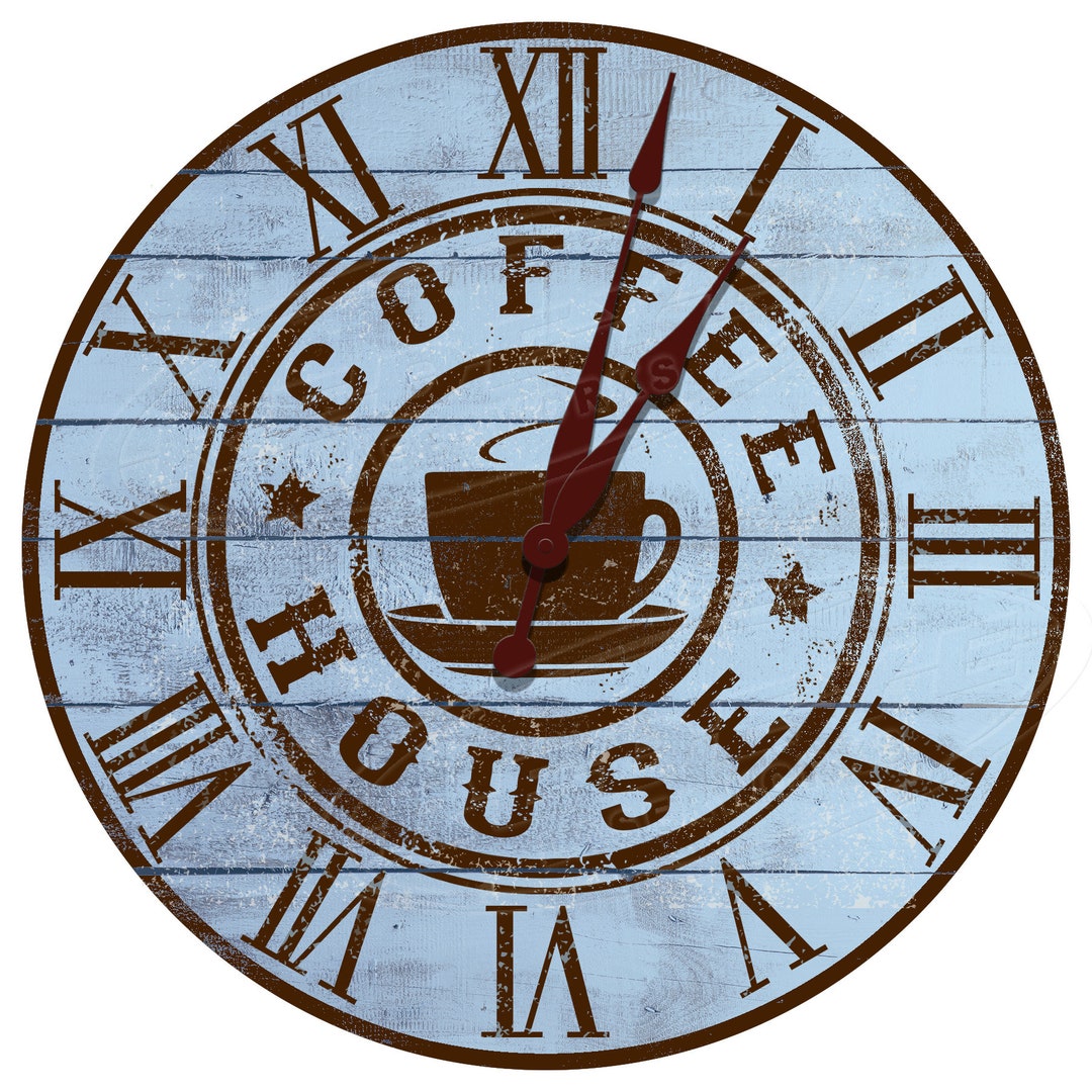 Coffee Shop Sign, Barista Clocks, Kitchen Coffee Clocks, Cafe Clocks ...