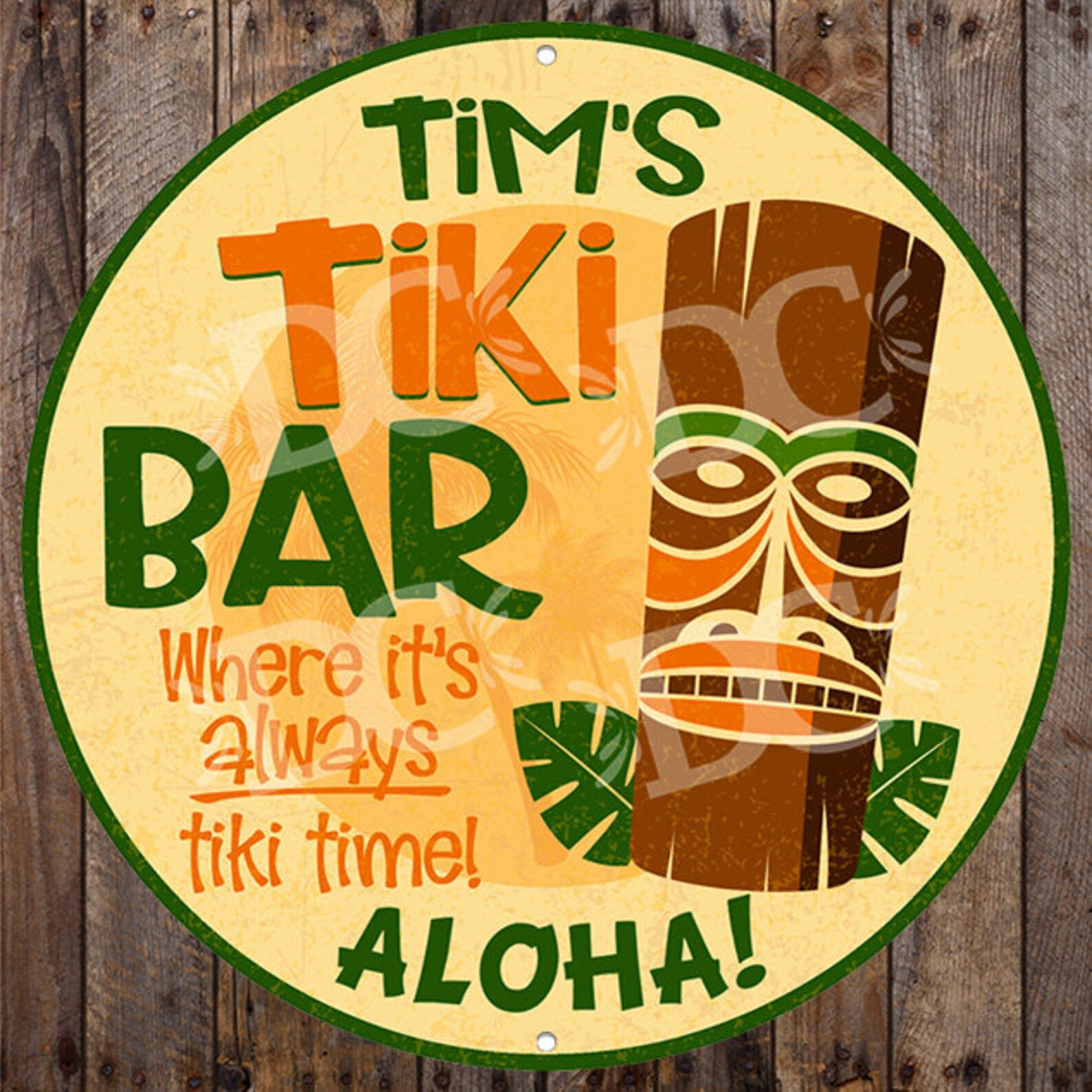 Tiki Bar Aloha Paradise Custom Bar Signs Beach Bar Signs - Etsy