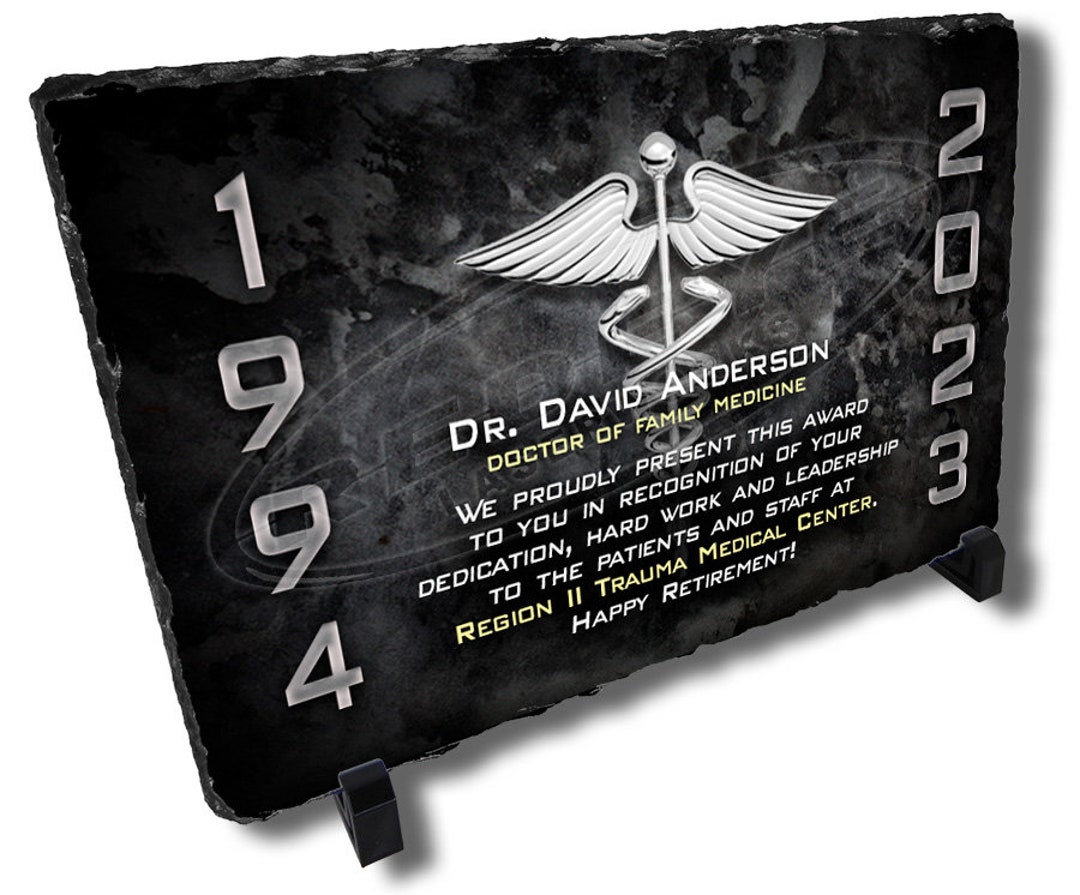 Physician Doctor Retirement Recognition Plaques Customized, Physician ...