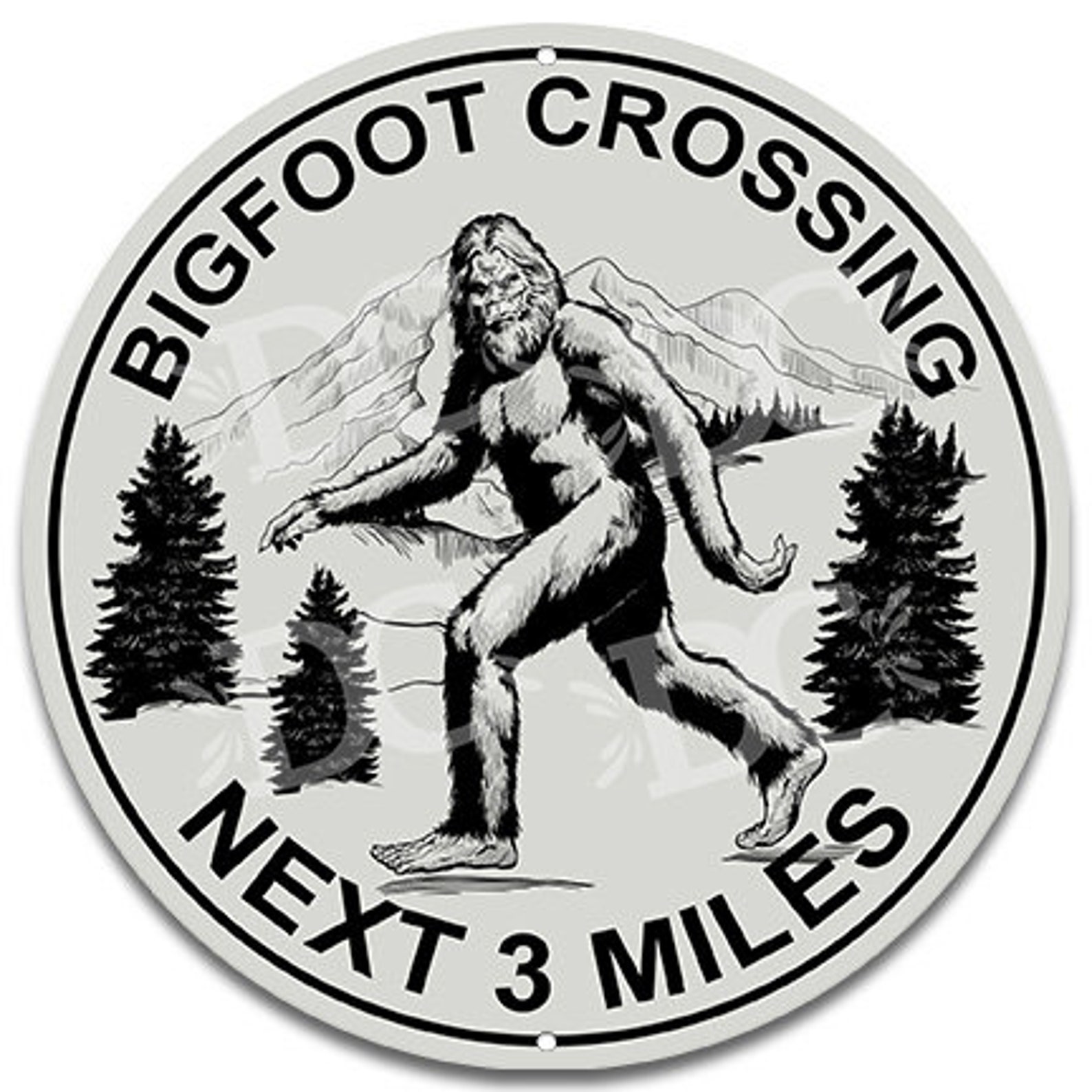 Bigfoot Crossing Sign Sasquatch Crossing Sign Big Foot - Etsy
