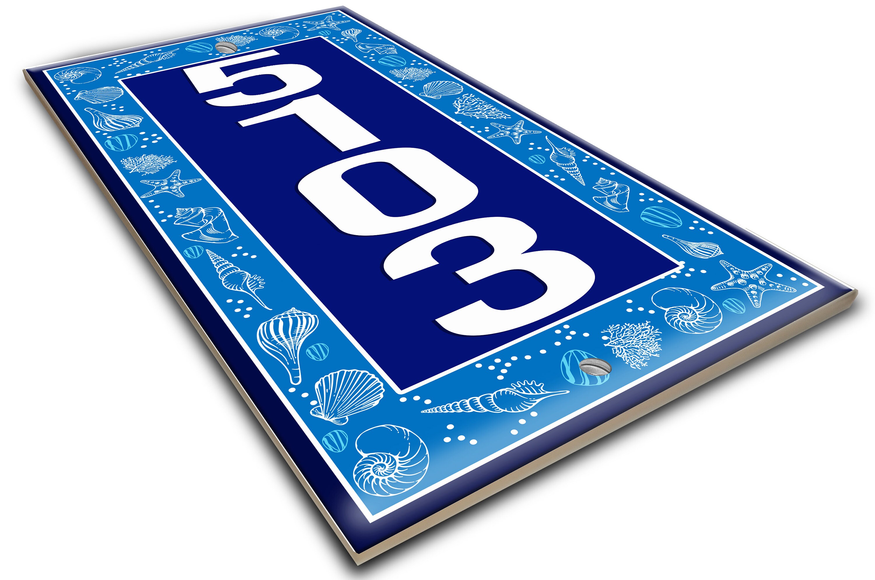 Seashell Ceramic House Number Plaque: Nautical Address Sign - Etsy
