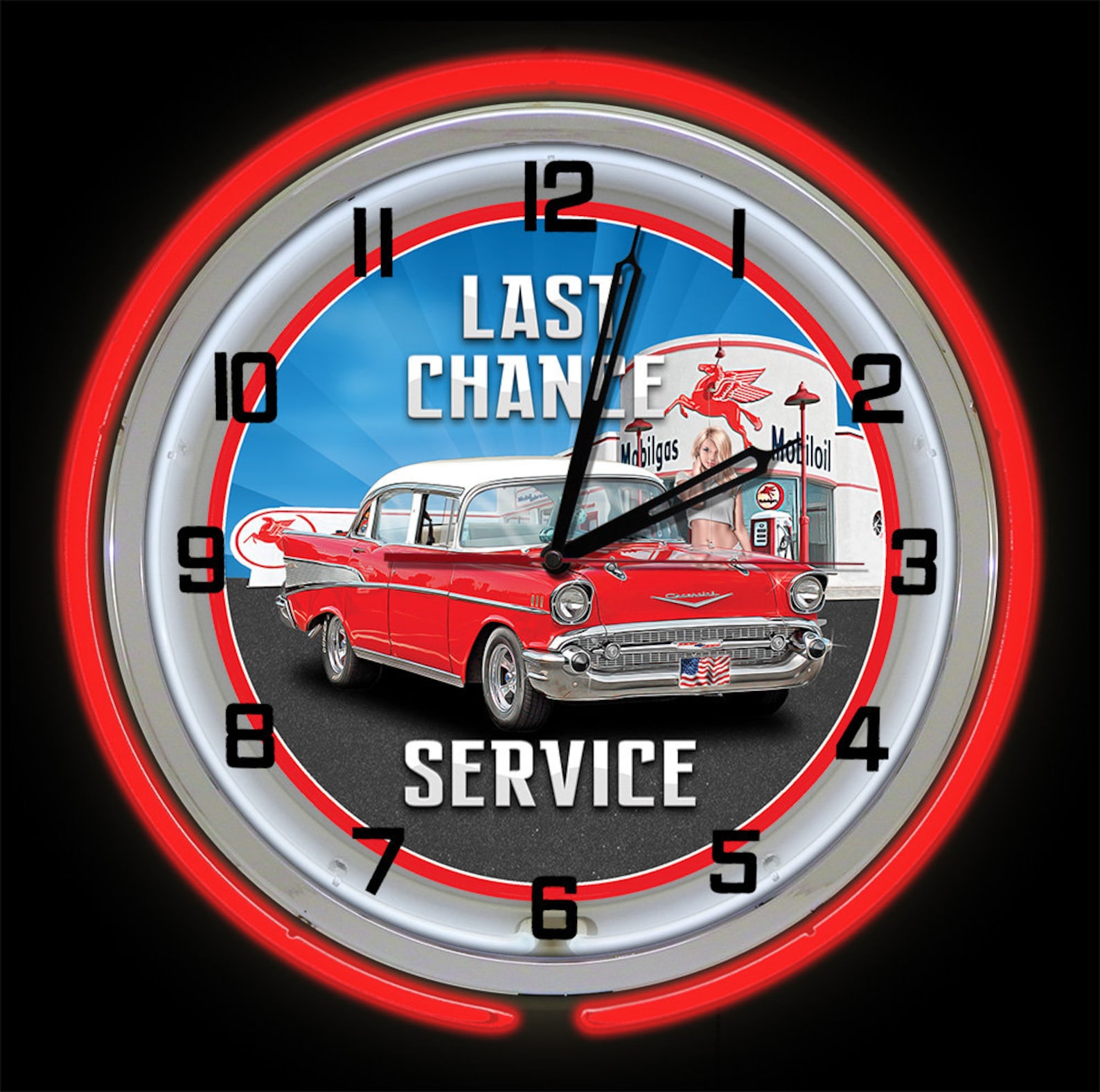 Last Chance Full Service Car Wash Blue 19 Neon Clock - Etsy
