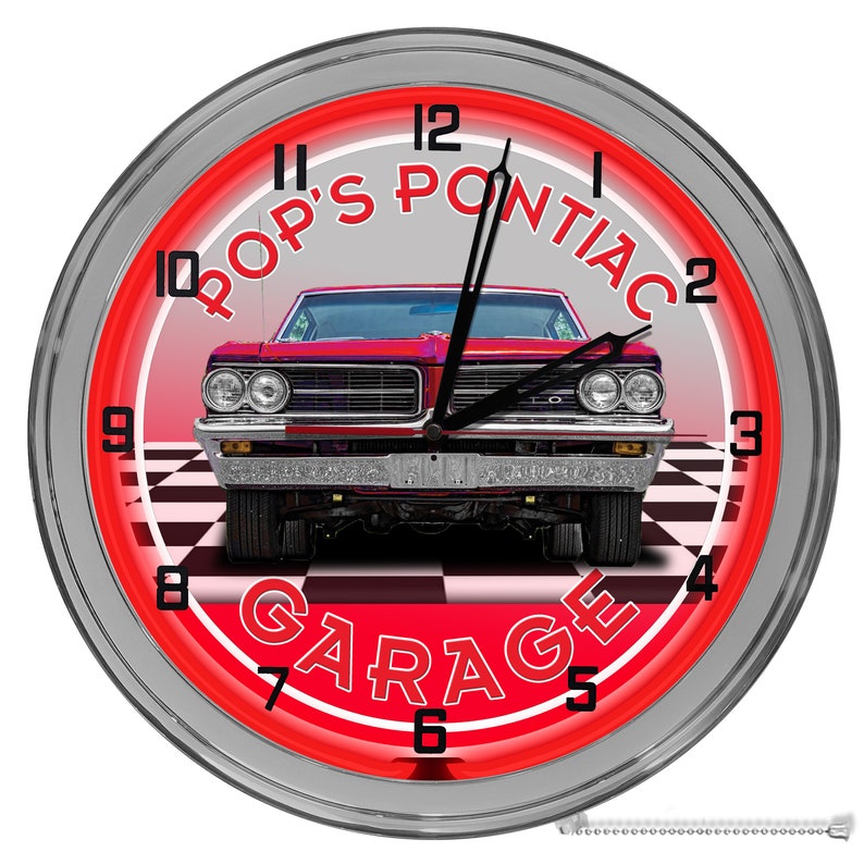 Custom Muscle Car Neon Clock: Personalized Hot Rod Garage Decor (16 ...