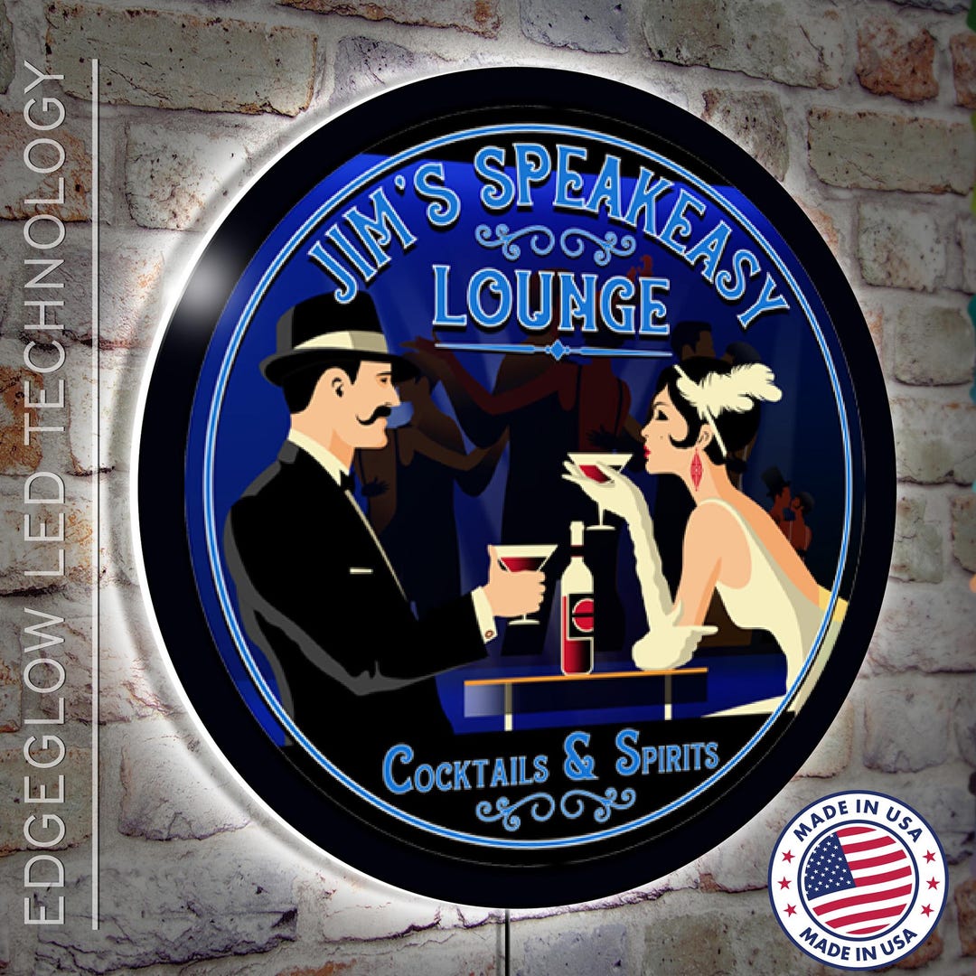 Personalized Speakeasy LED Sign: Backlit Roaring 20s Decor - Etsy