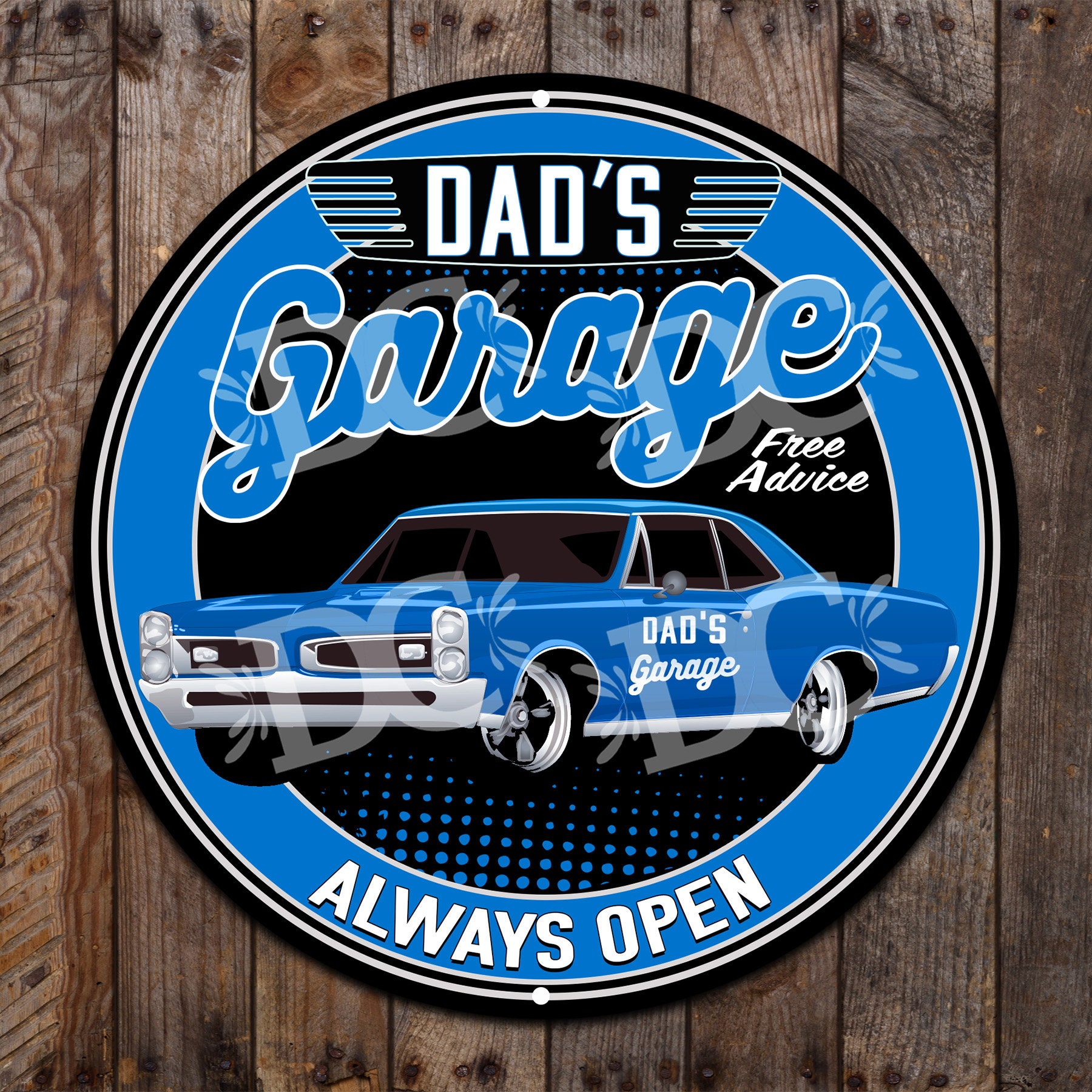 Dad's Hot Rod Garage Metal Sign: Vintage Style Wall Decor - Etsy