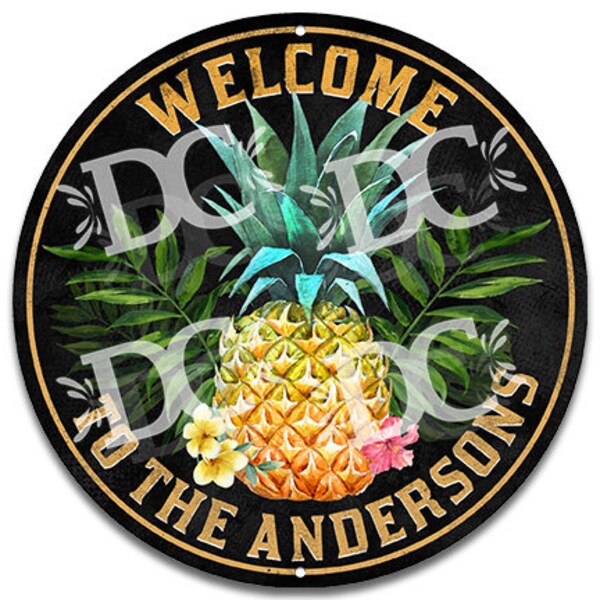 Pineapple Welcome Sign - Etsy
