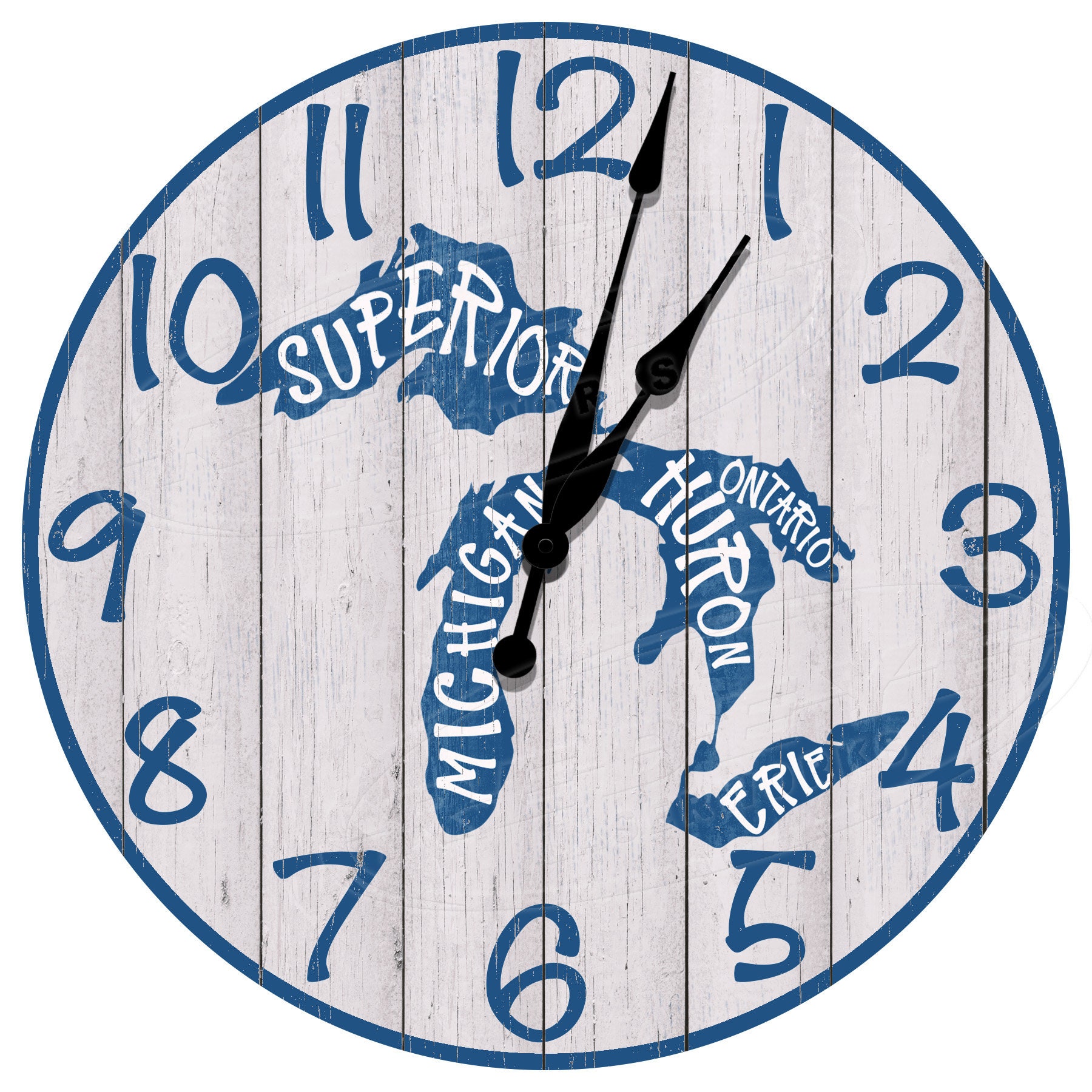Michigan Wall Clock Great Lakes Wall Clock Michigan Wall - Etsy