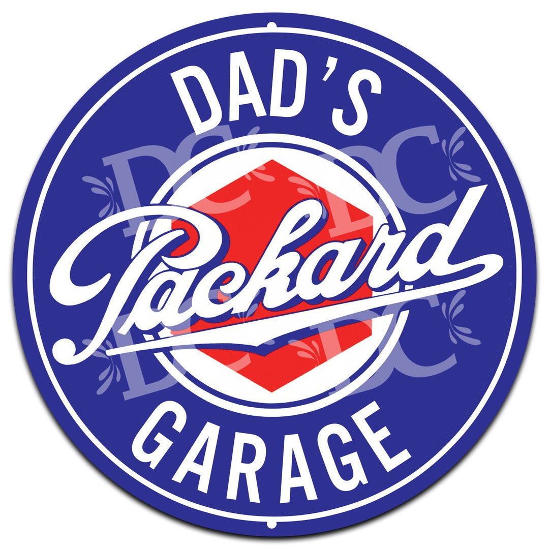 Packard Garage Customized Aluminum Metal Wall Sign, Vintage Garage ...