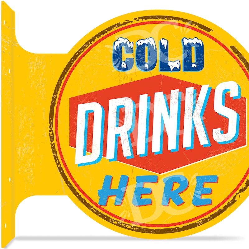Cold Drinks Sign - Etsy