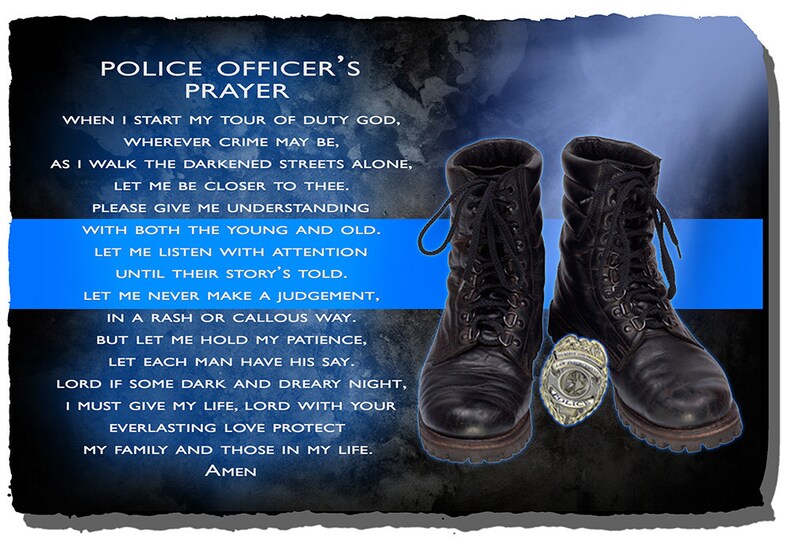 Police Officer Prayer Plaque Police Memorial Plaques Police - Etsy