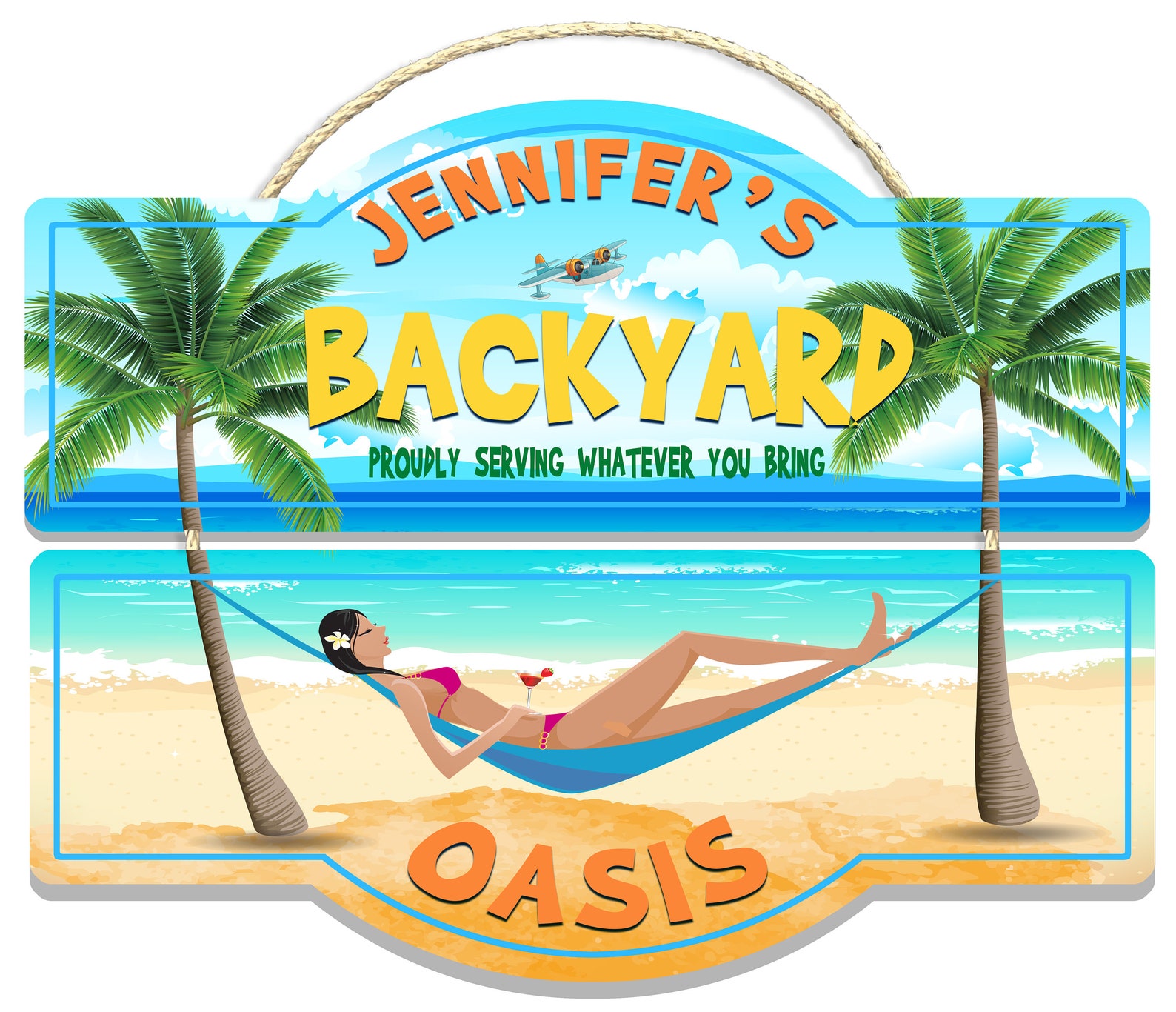 Backyard Signs Customized Patio Signs Personalized Beach - Etsy