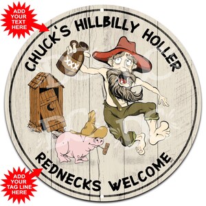 Personalized Hillbilly Bar Sign: Redneck Patio Decor - Etsy
