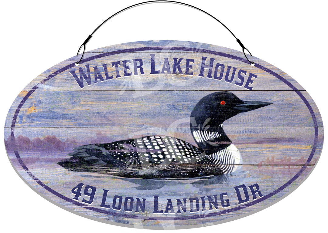 Loon Cottage Aluminum Sign: Rustic Lake House Decor - Etsy