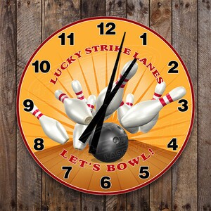 Bowling Themed Clocks Bowling Alley Clocks Game Room Clocks | Etsy
