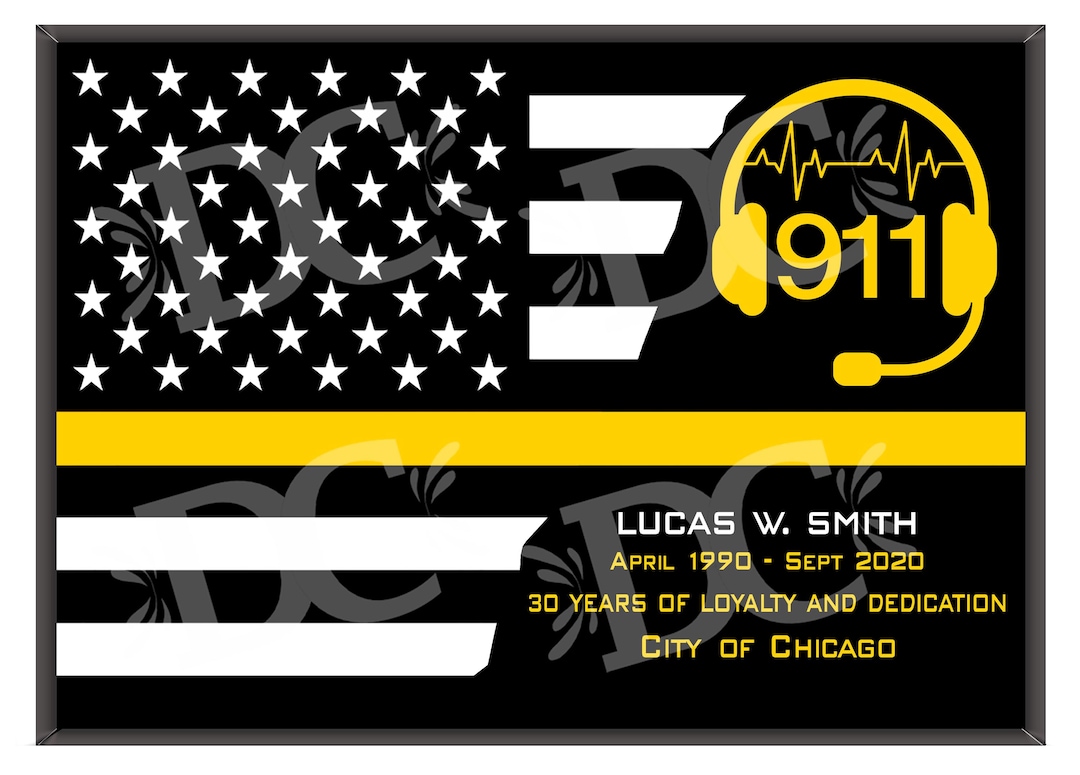 Police and Fire Dispatcher Recognition Wall Plaque, City Dispatch Award ...