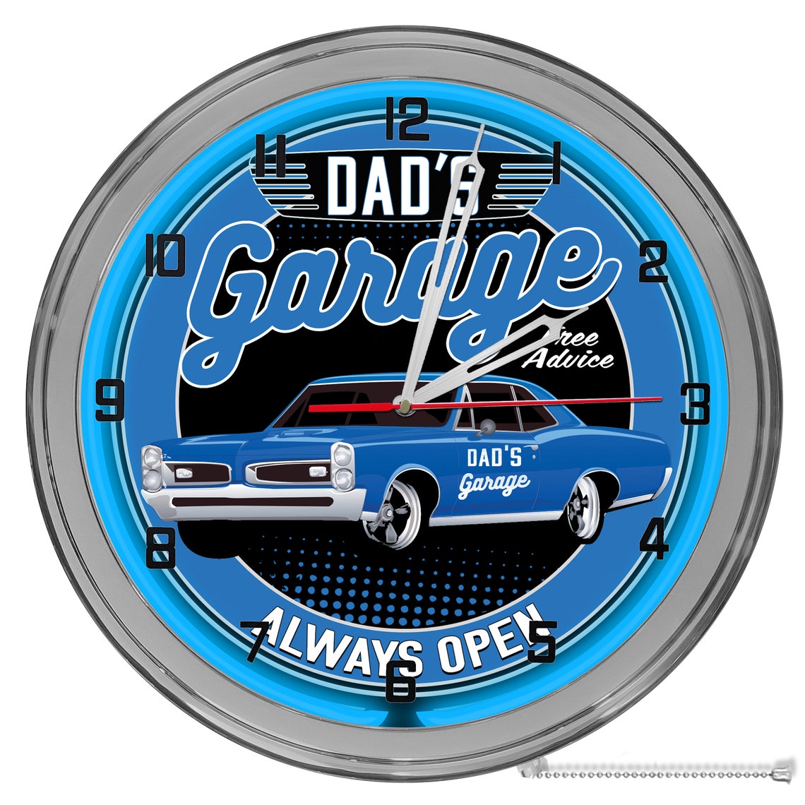 Vintage Dad's Garage Neon Clock: Hot Rod Garage Decor, 16 Inch - Etsy
