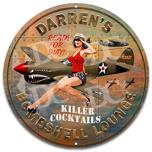 Vintage Pin up Sign - Etsy