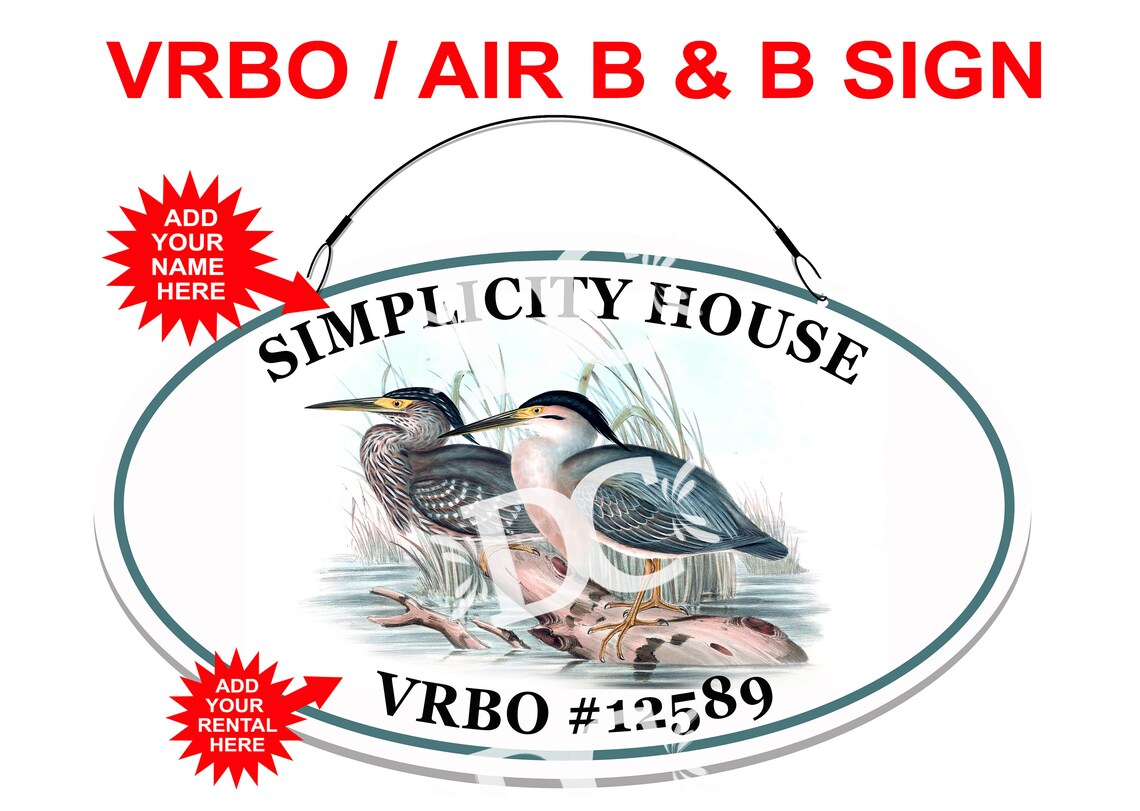 Crane Birds Themed Metal House Sign Cranes Birds Décor Signs - Etsy