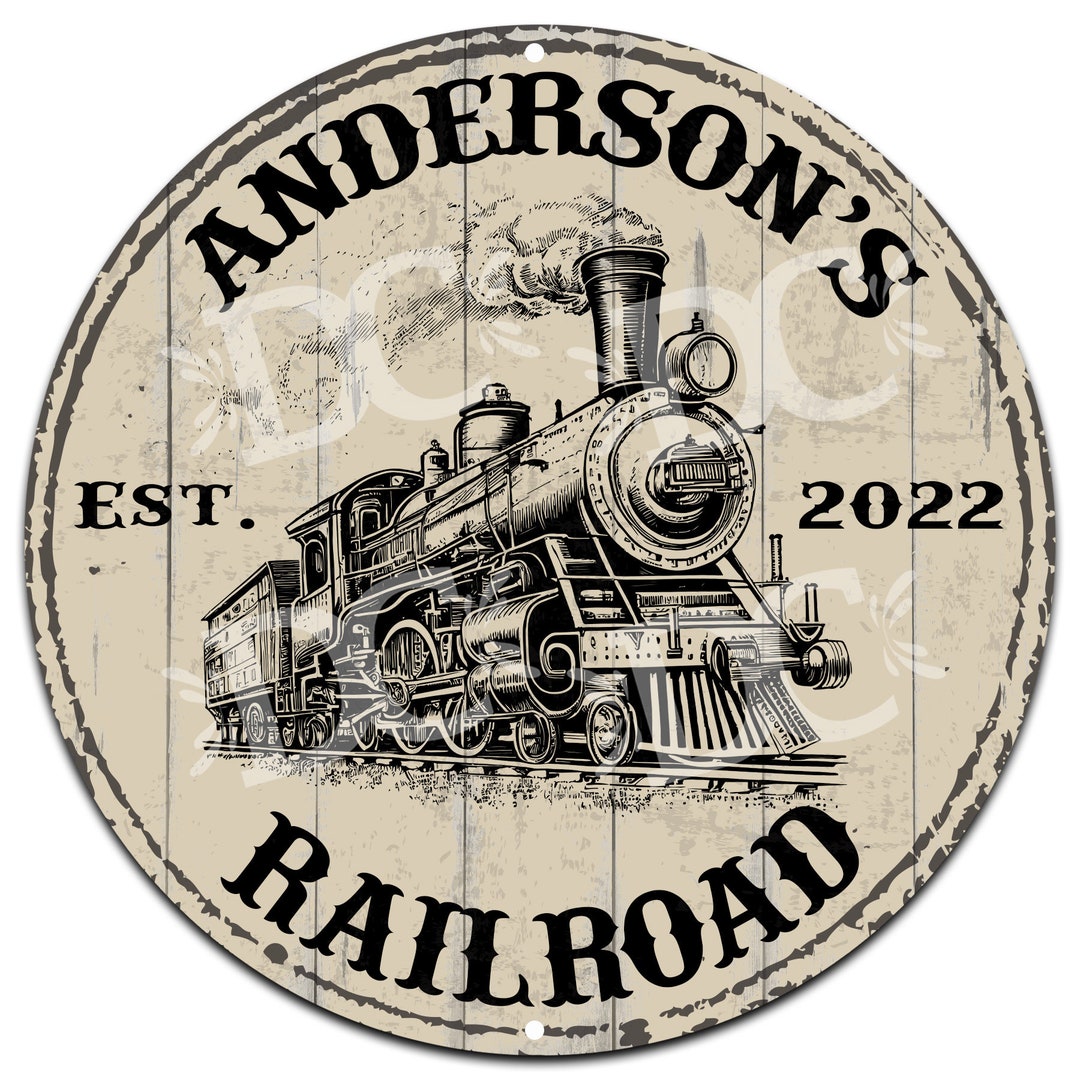 Vintage Locomotive Train Room Signs, Train Decor, Train Station Signs ...