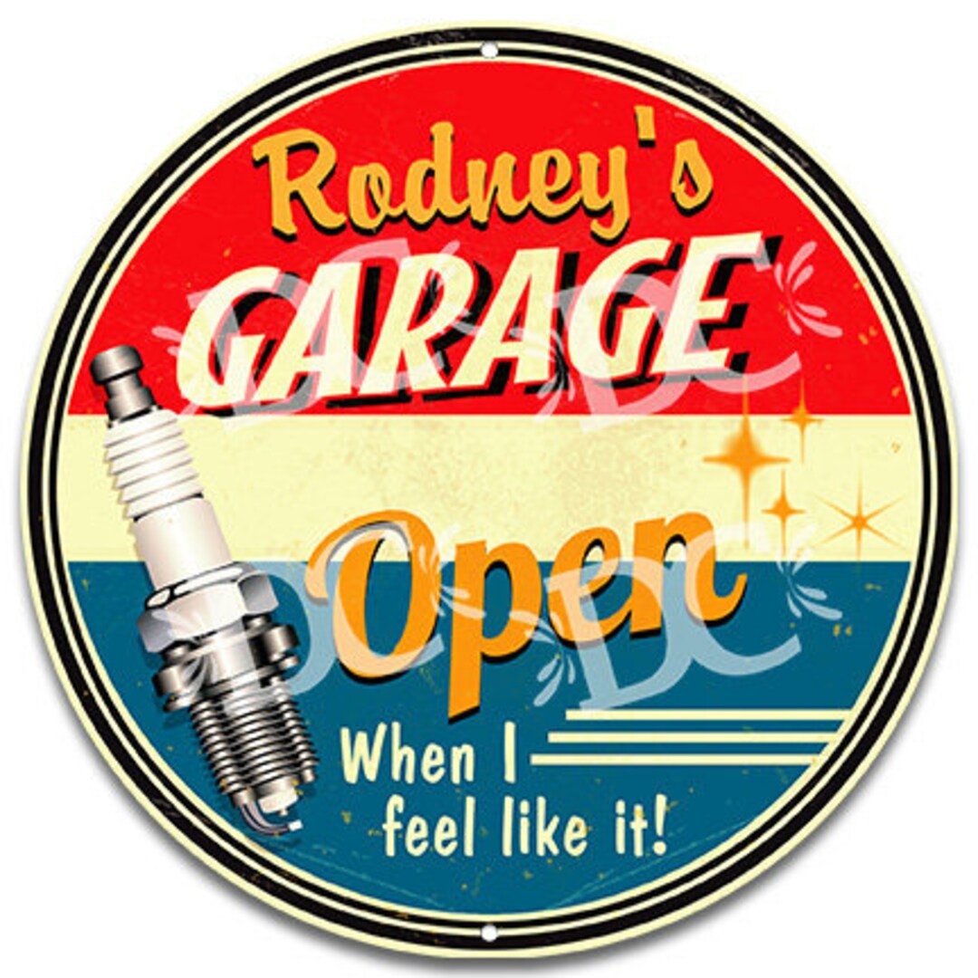 Vintage Open Garage Signs, Funny Garage Signs, Dad's Garage Sign, Auto ...