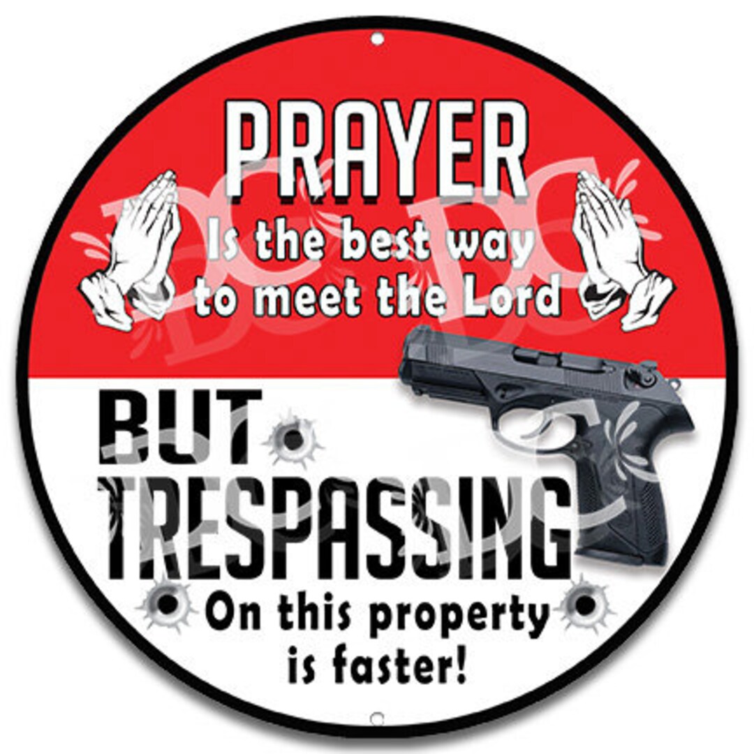 Trespassing Warning Signs Trespassing Home Warning Sign Gun - Etsy