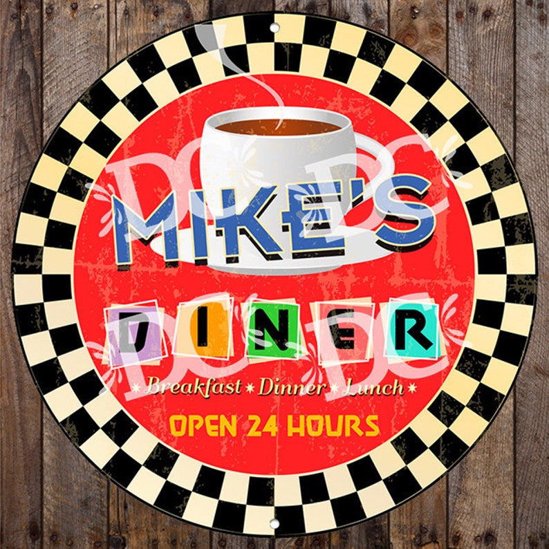 Diner Signs Customized Retro Drive in Diner Decor Diner Sign - Etsy