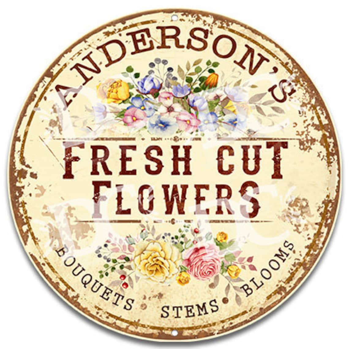 Flower Shop Sign Customized Rustic Flower Shop Sign Flower - Etsy