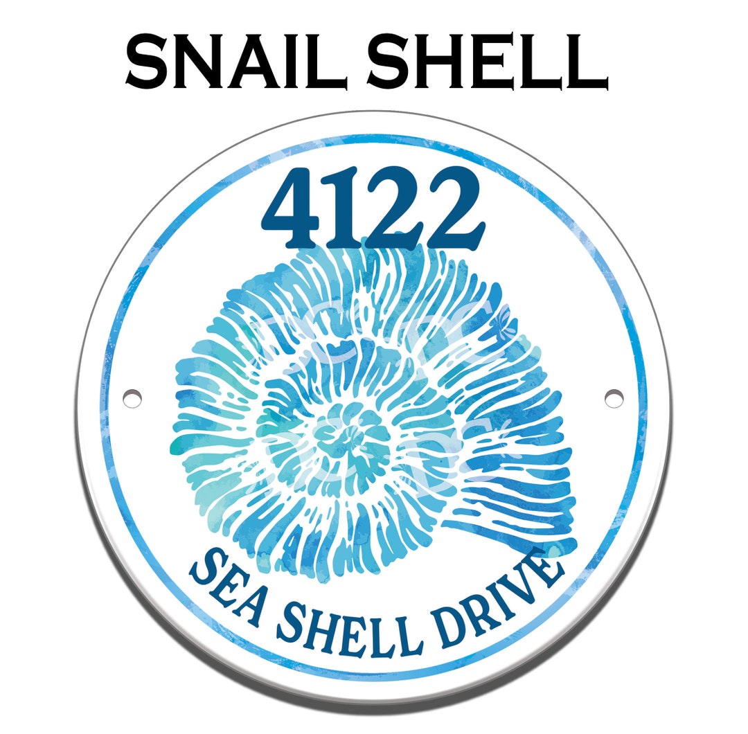 Sea Shell Ceramic House Number Sign: Beach Cottage Address Tile - Etsy