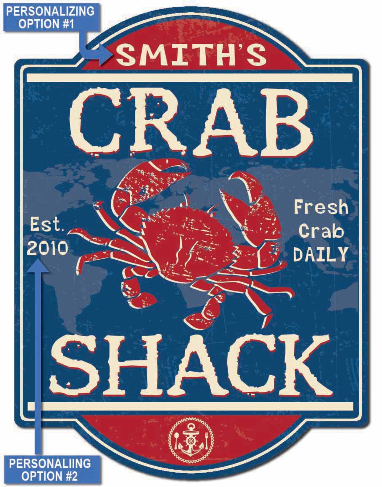 Seafood Restaurant Crab Shack Sign Restaurant Bar Seafood - Etsy