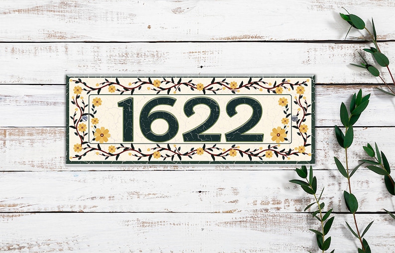 Garden Vines Themed Ceramic House Number Vintage Themed - Etsy